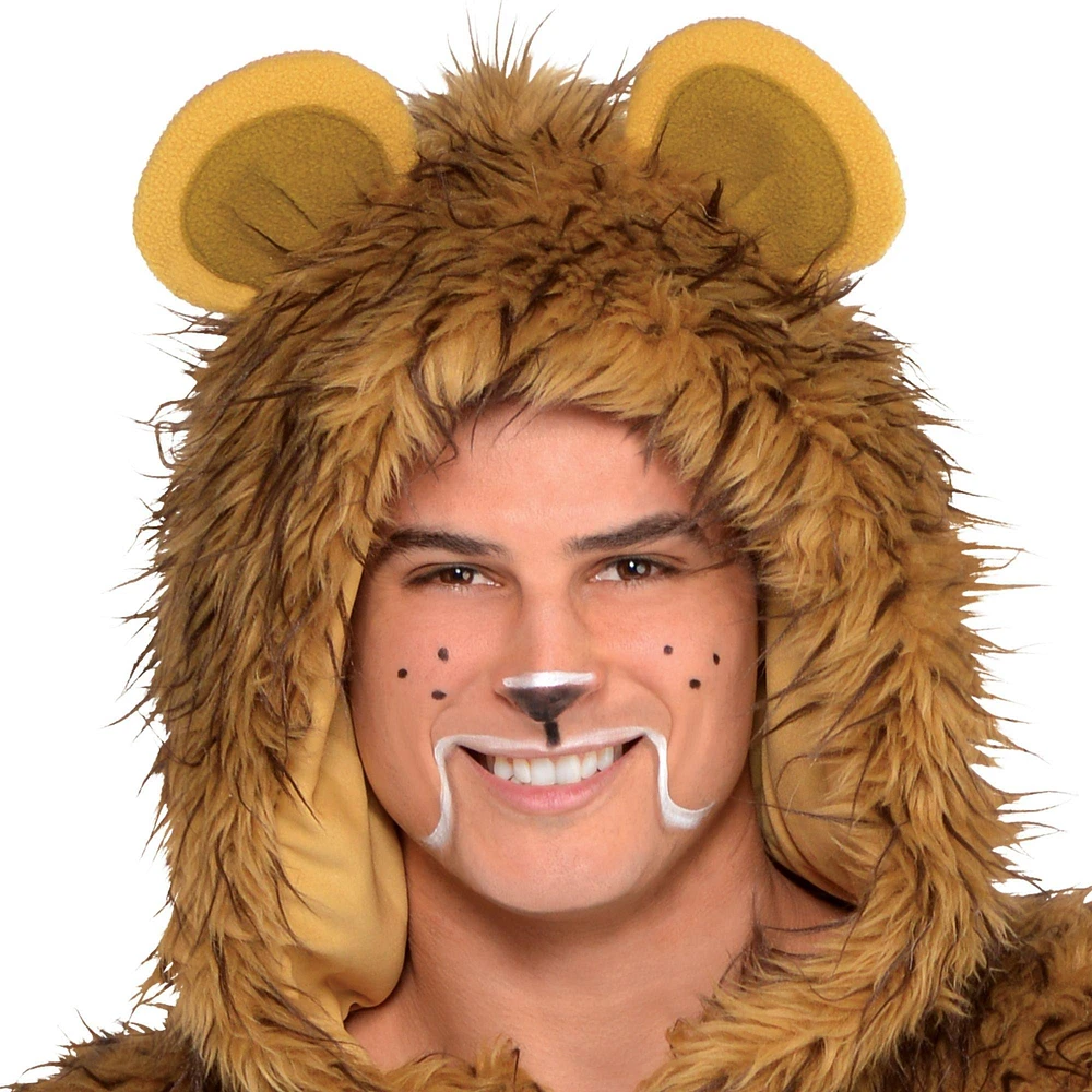 PartyCity Adult Zipster Cowardly Lion One Piece Costume | Hamilton Place