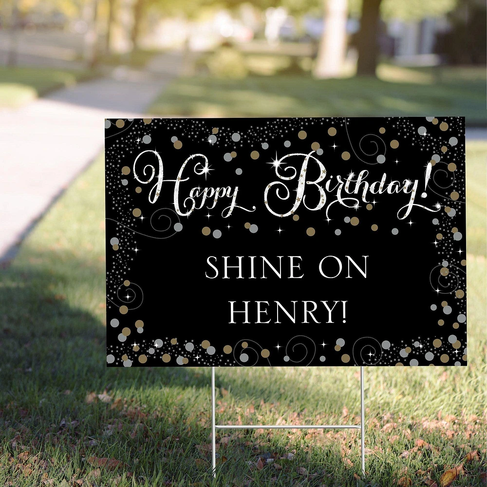 PartyCity Custom Sparkling Celebration Yard Sign | Hamilton Place
