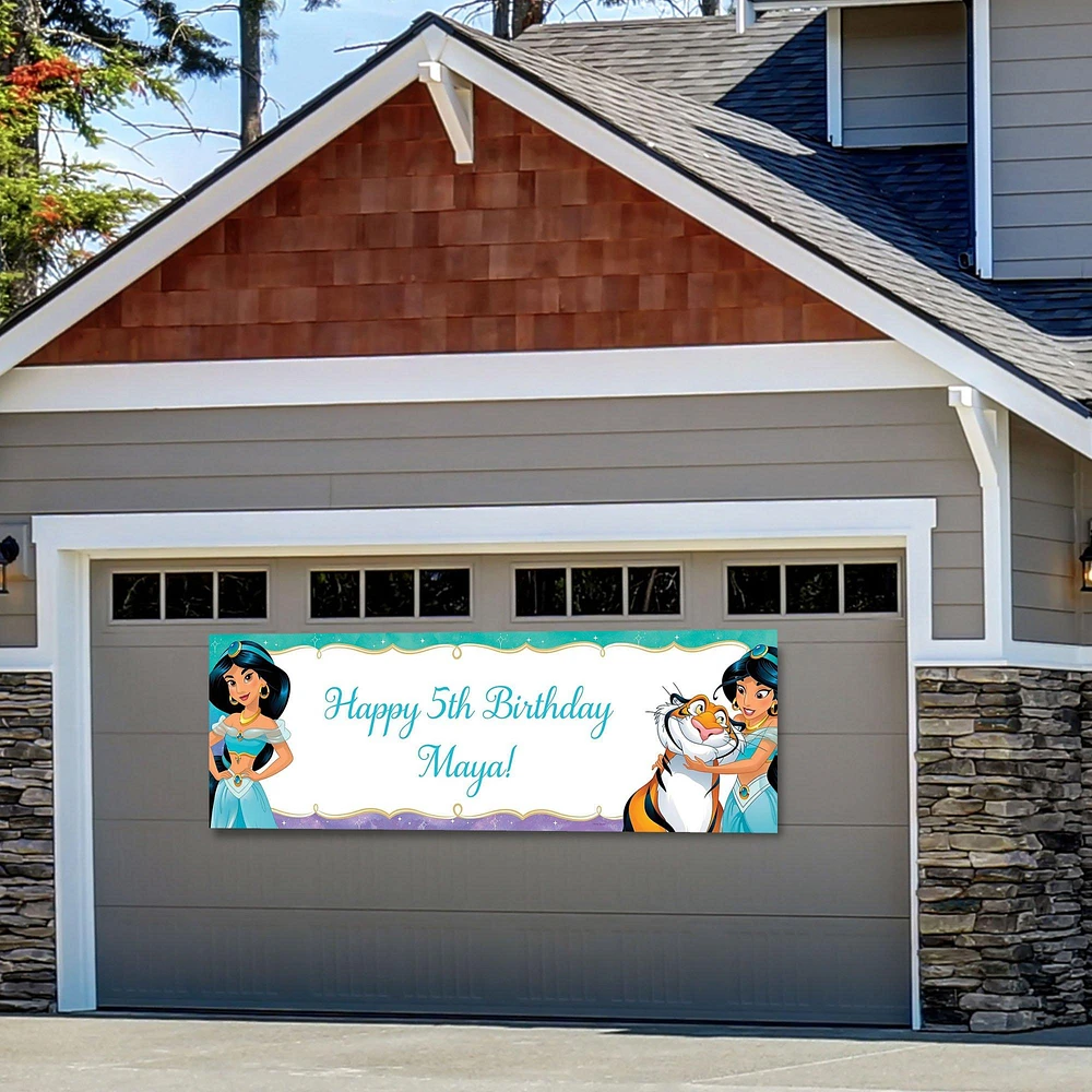 PartyCity Custom Aladdin Jasmine Once Upon a Time Horizontal Banner ...