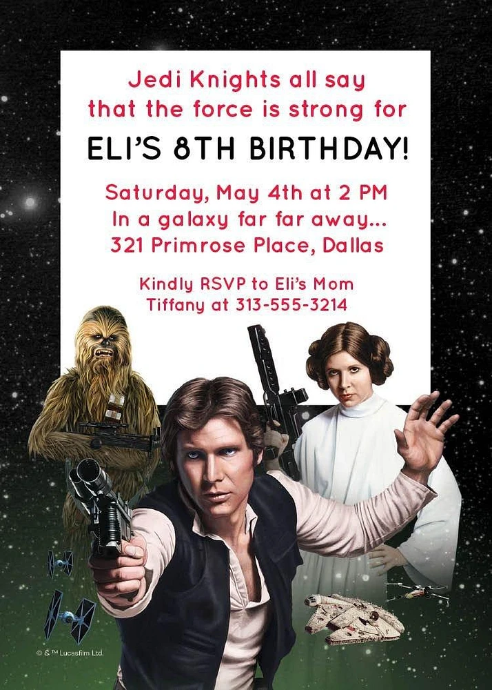 PartyCity Custom Star Wars Invitations | Hamilton Place