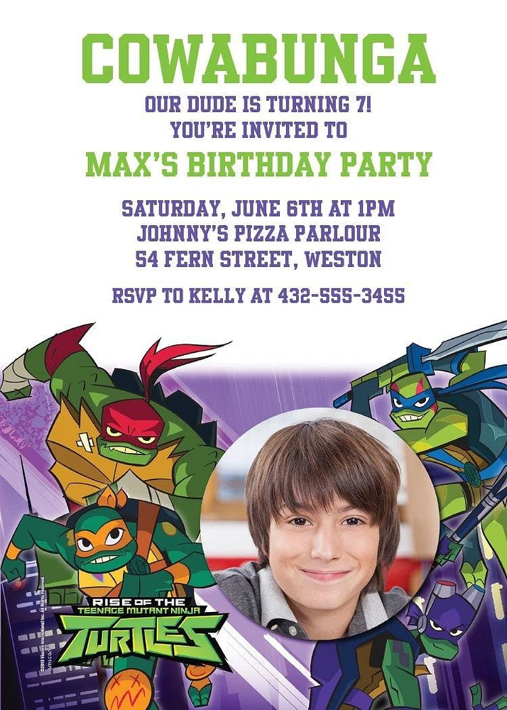 PartyCity Custom Teenage Mutant Ninja Turtles Photo Invitations ...