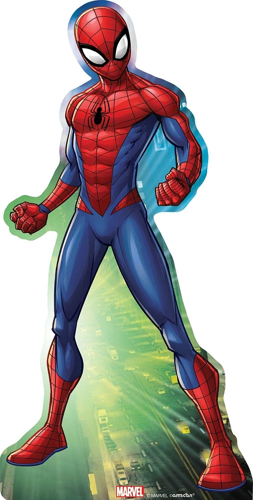 PartyCity Webbed Wonder Spider-Man Centerpiece Cardboard Cutout, 18in ...