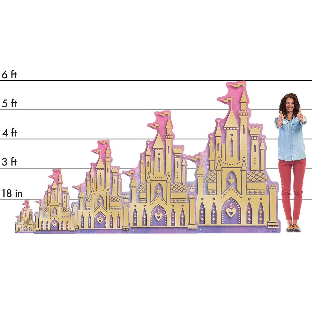 PartyCity Sleeping Beauty's Castle Centerpiece Cardboard Cutout, 18in ...