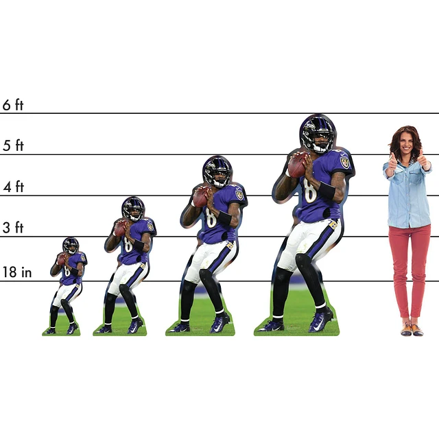 PartyCity NFL Baltimore Ravens Lamar Jackson Cardboard Cutout at ...