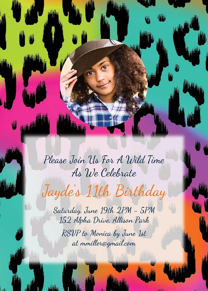 PartyCity Custom Wild Child Photo Invitations | Hamilton Place