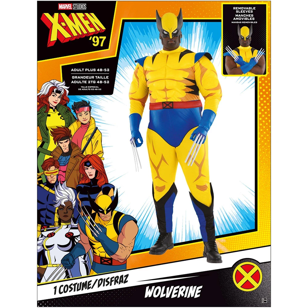 PartyCity Adult Wolverine Plus Size Costume - Marvel X-Men '97 ...