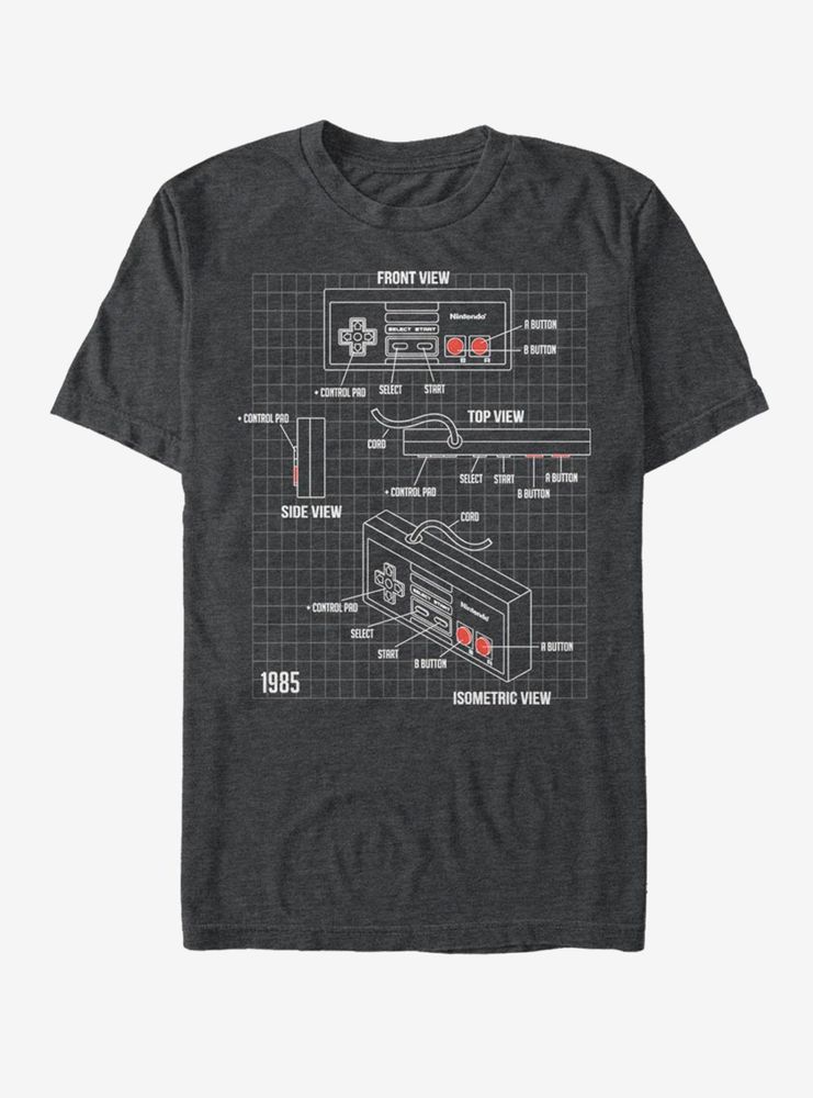 Gamer Nintendo NES Schematic T-Shirt | Hamilton Place