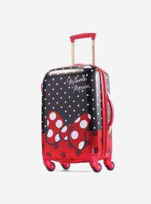 Boxlunch Disney Minnie Mouse Red Bow Carry On Spinner Hardside Luggage ...