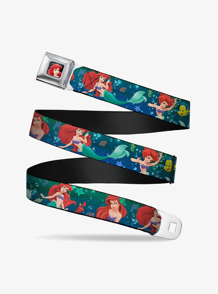 Hot Topic Disney The Little Mermaid Ariel Poses Flounder Seatbelt Belt ...