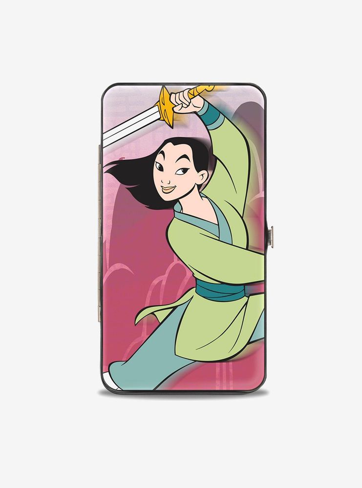 Boxlunch Disney Mulan Sword Action Pose Hinged Wallet | Hamilton Place