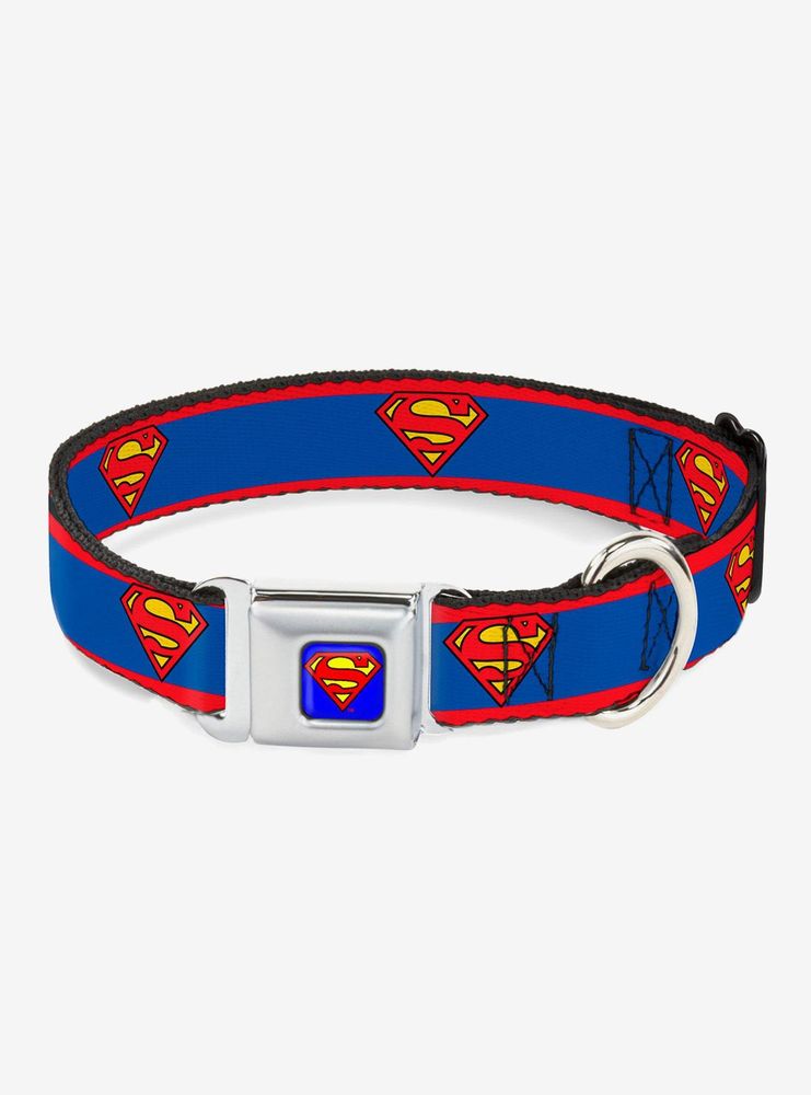 Superman DC Comics Superman Shield Logo Dog Collar Seatbelt Buckle ...
