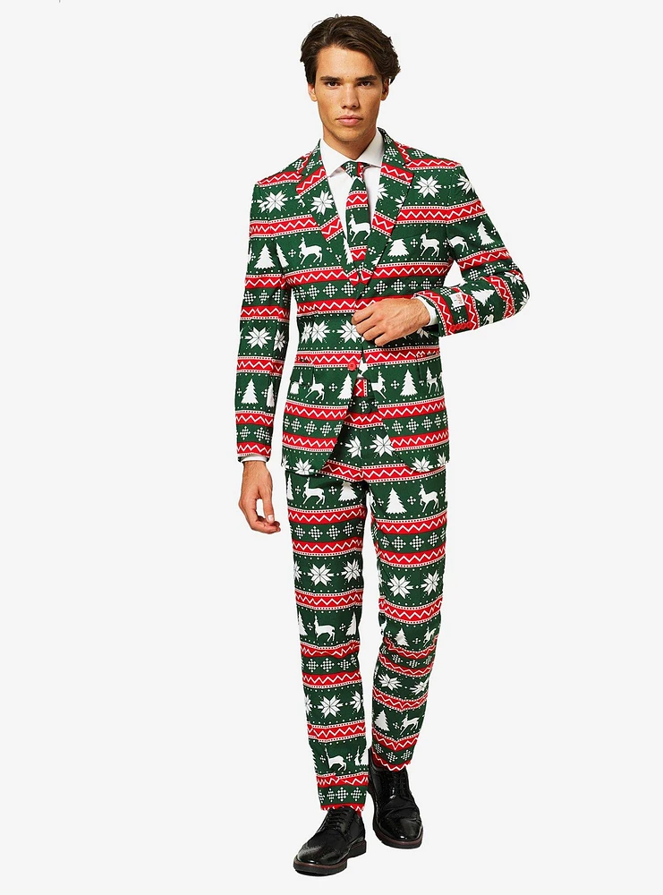 Hot Topic OppoSuits Men's Festive Green Christmas Suit | CoolSprings ...