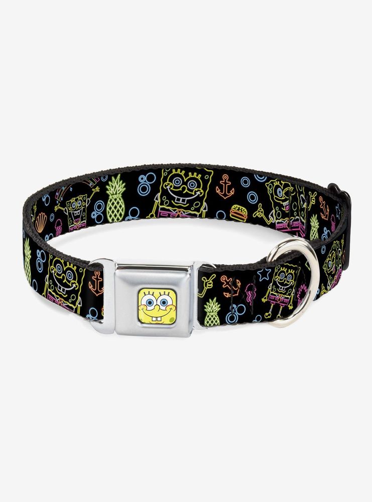 Spongebob Squarepants Electric Poses Dog Collar Seatbelt Buckle ...