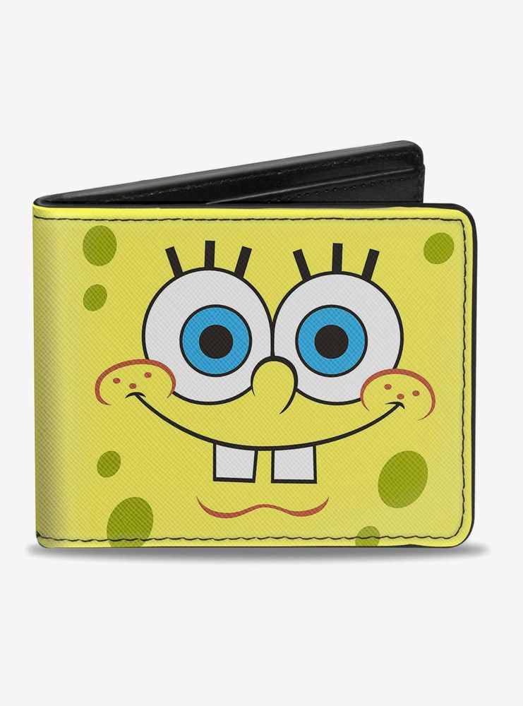 Boxlunch Spongebob Squarepants Face Close Up Bi-Fold Wallet | Mall of ...