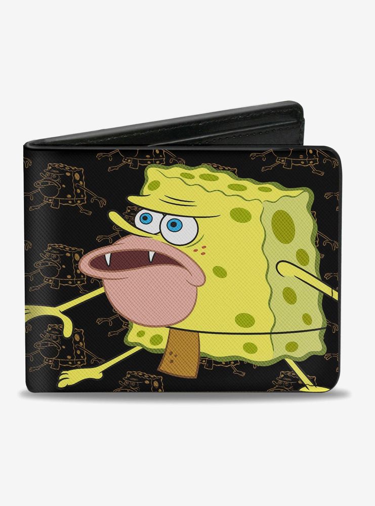 Boxlunch Spongebob Squarepants Primitive Poses Outlines Bi-Fold Wallet ...