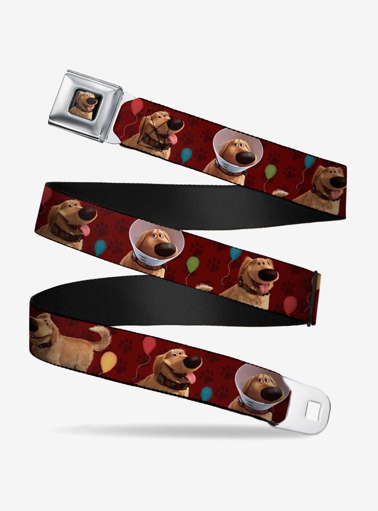 Up Disney Pixar Up Dug Poses Balloons Paw Print Youth Seatbelt Belt ...
