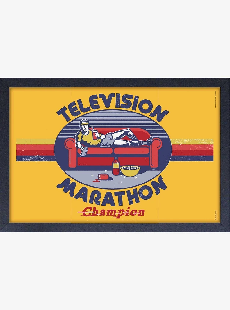 Hot Topic Television Marathon Framed Print By Steven Rhodes | Mall of ...