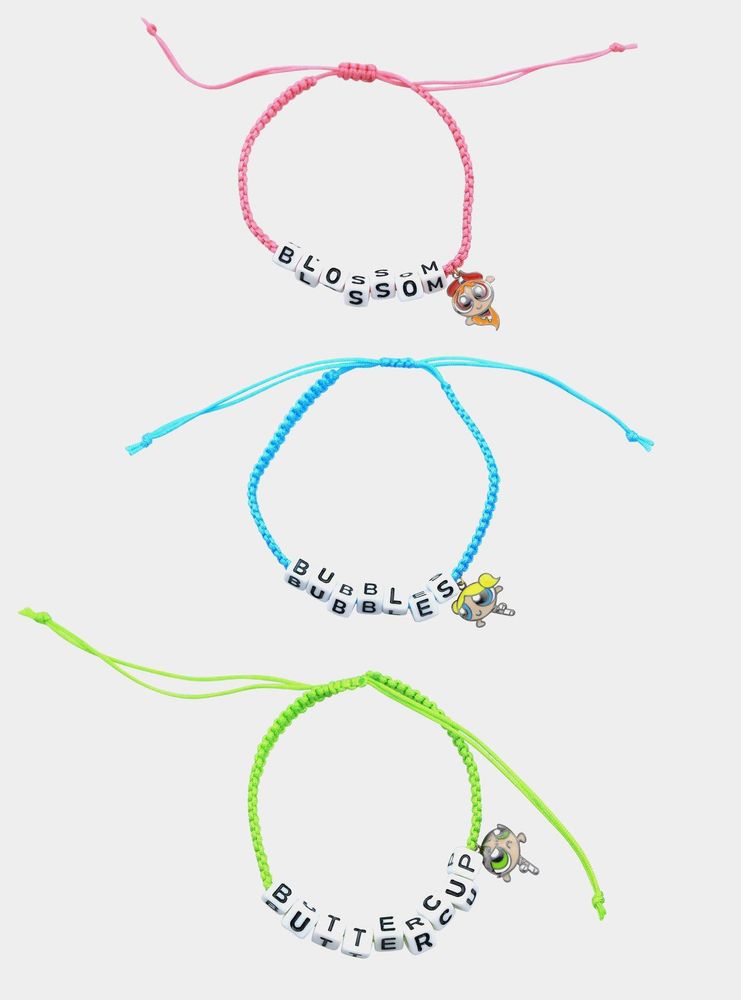 Hot Topic The Powerpuff Girls Best Friend Cord Bracelet Set | Mall of ...