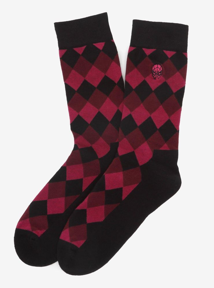 Boxlunch Marvel Spider-Man Argyle Red Socks | Hamilton Place