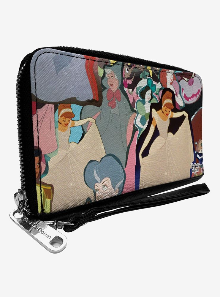 Cinderella Dinsey Cinderella Characters Collage Zip Around Wallet ...