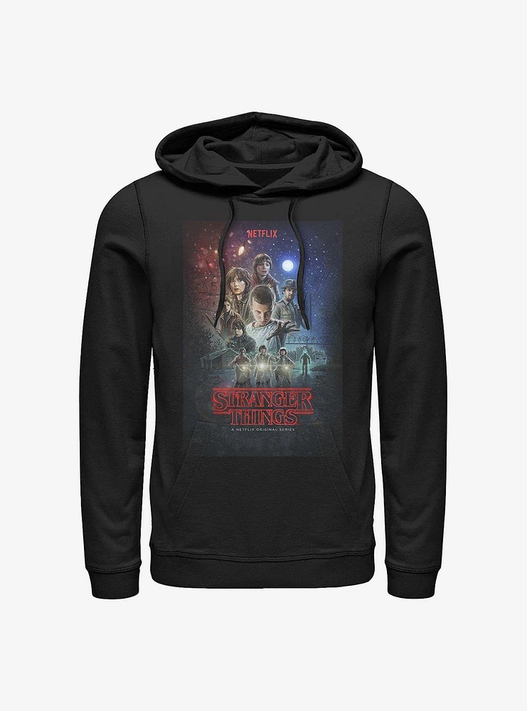 Hot Topic Stranger Things Classic Illustrated Poster Hoodie | Mall of ...