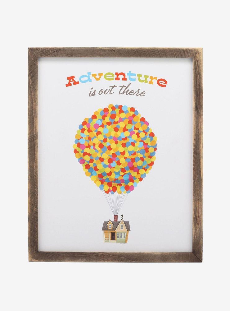 Up Disney Pixar Up Adventure Is Out There Framed Wood Wall Decor | Mall ...