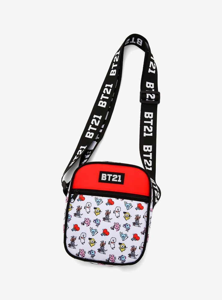 Hot Topic BT21 Group Doodle Athletic Crossbody Bag | Mall of America®