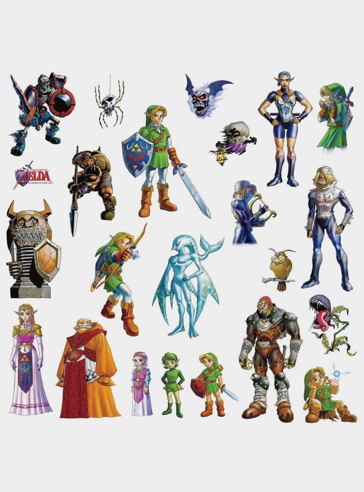 The Legend of Zelda Nintendo Zelda Ocarina Of Time 3D Peel And Stick ...