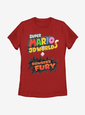 Boxlunch Nintendo Super Mario 3D Bowser's Fury Logo Womens T-Shirt ...