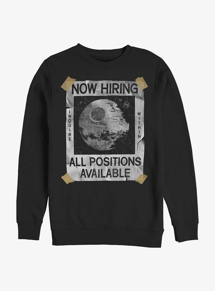 Hot Topic Star Wars All Positions Available Death Sweatshirt | Mall of ...