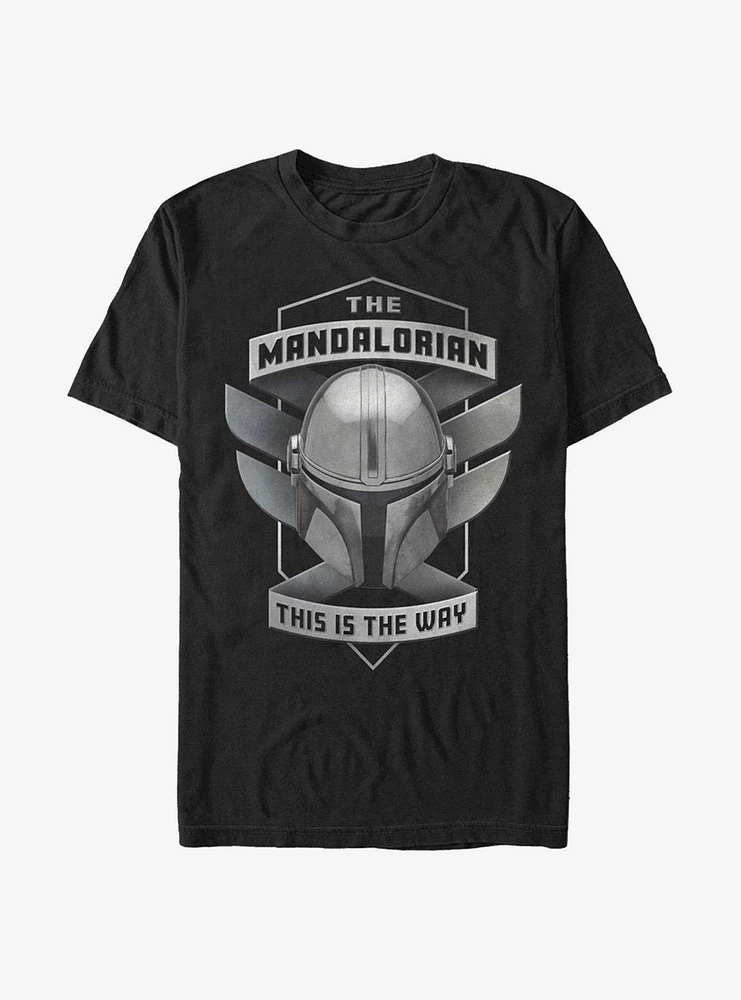 Hot Topic Star Wars The Mandalorian Mando Helmet Way Emblem T-Shirt ...