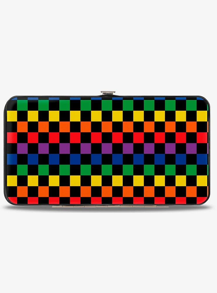 Hot Topic Checker Rainbow Multi Hinged Wallet | Hamilton Place