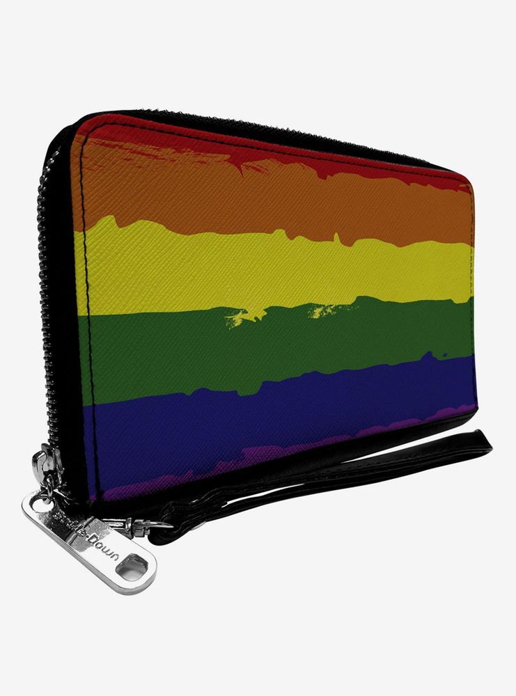 Boxlunch Rainbow Stripe Painted Zip Around Wallet | Mall of America®