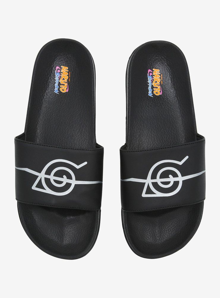 Hot Topic Naruto Shippuden Anti Leaf Village Slide Sandals | Mall of ...