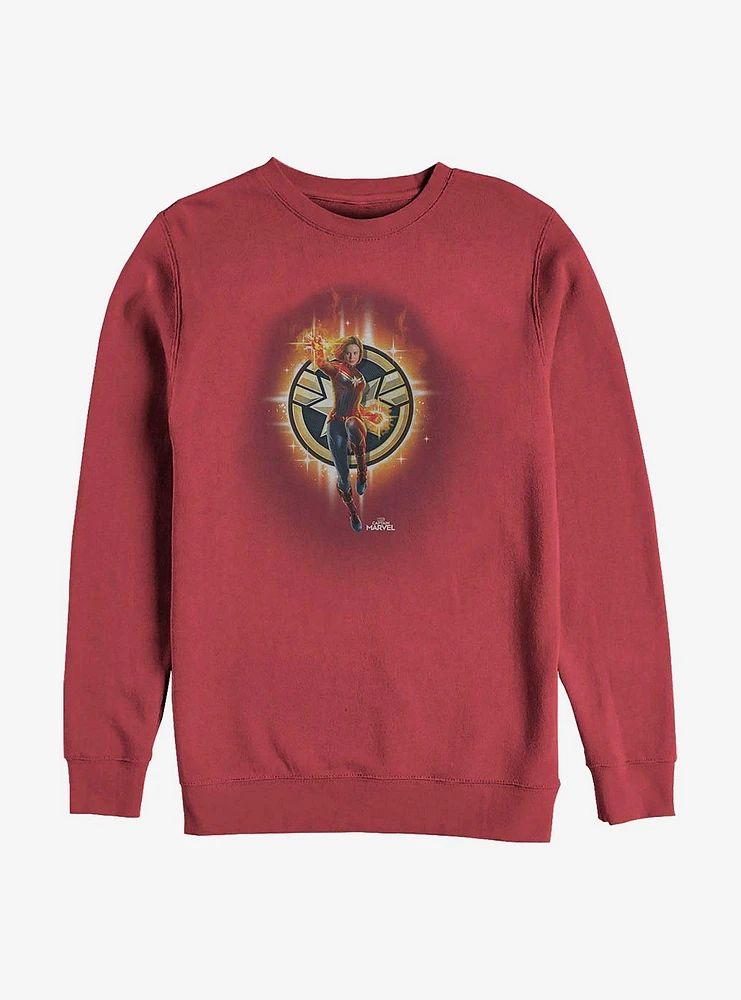Hot Topic Marvel Captain Flame Logo Crew Sweatshirt | Mall of America®