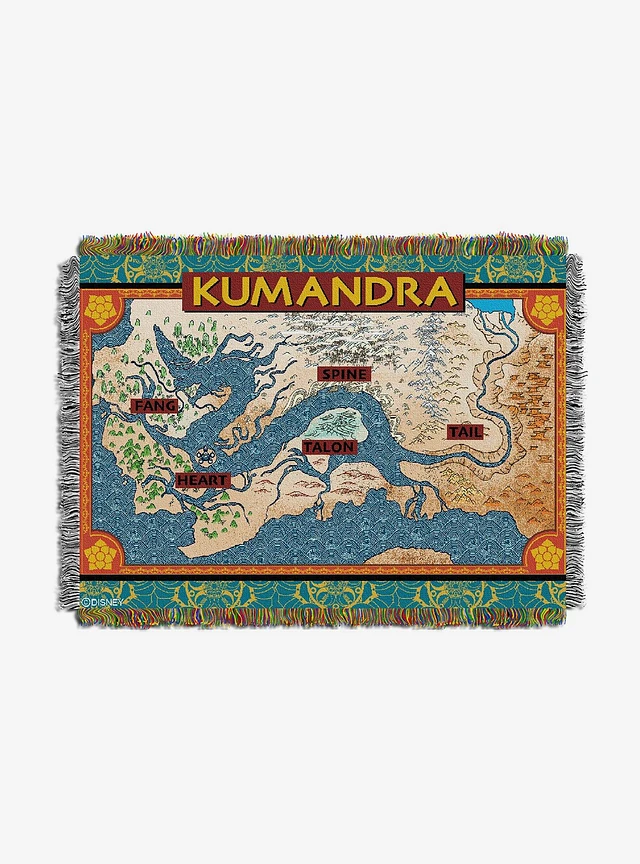 Hot Topic Disney Raya and the Last Dragon Kumandra Map Tapestry Throw ...