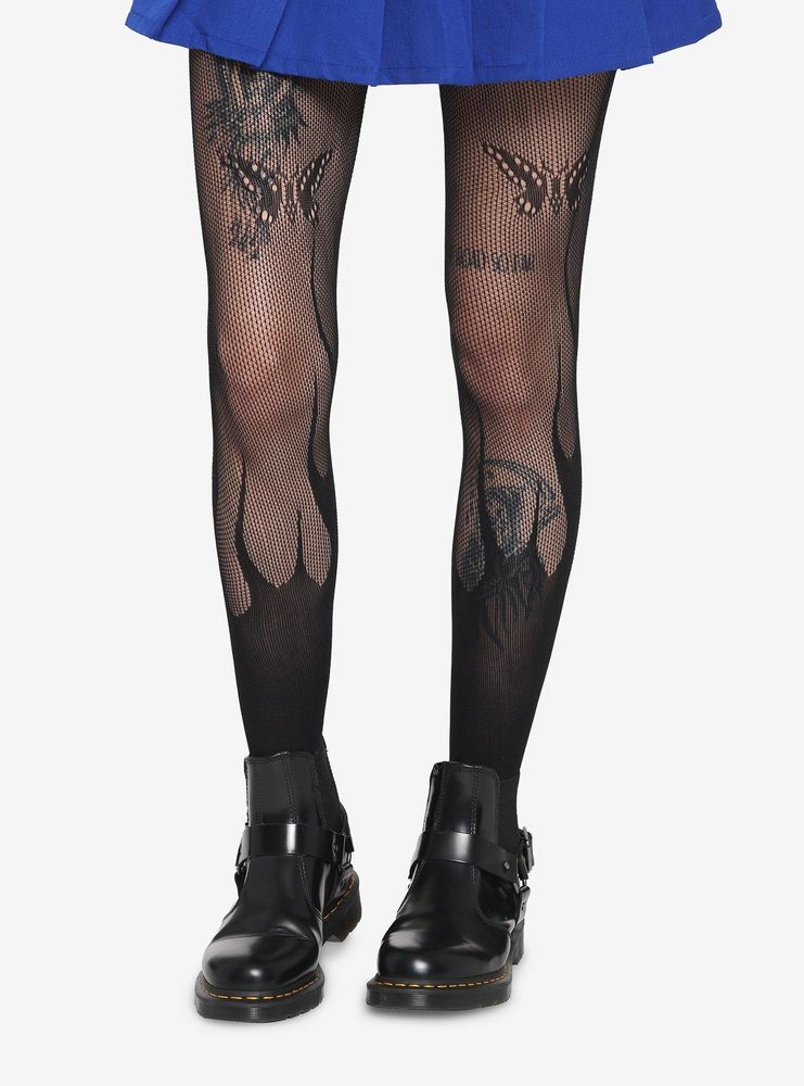 Hot Topic Butterfly Flame Fishnet Tights | Mall of America®