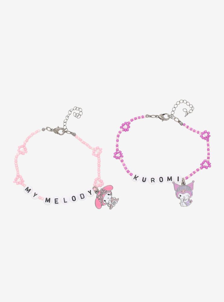 Hot Topic My Melody & Kuromi Slumber Party Best Friend Bracelet Set ...
