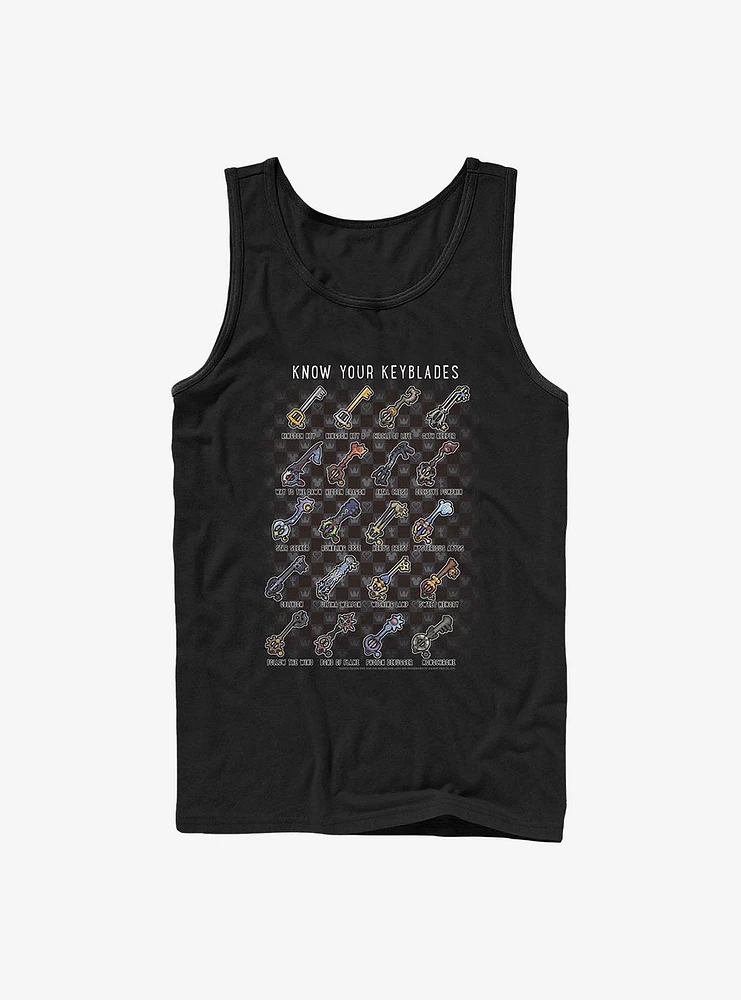 Hot Topic Disney Kingdom Hearts Keyblades Chart Tank | Hamilton Place