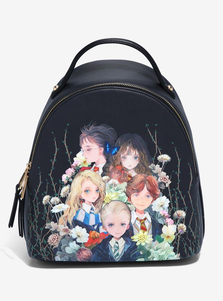 Boxlunch Harry Potter Characters Botanical Group Portrait Mini Backpack ...