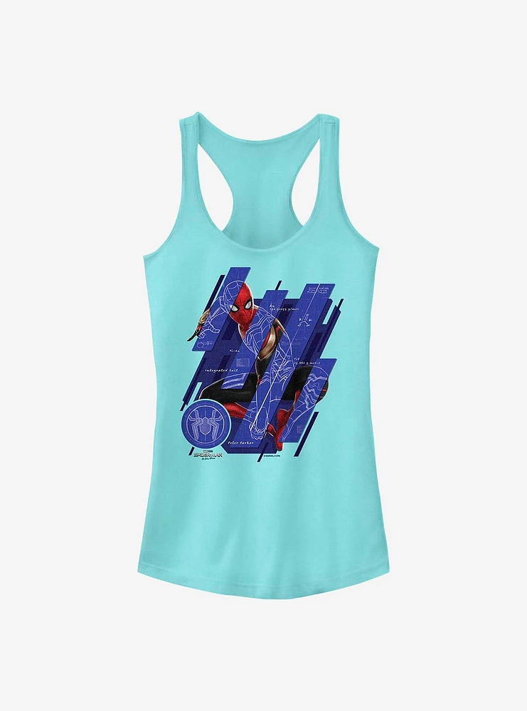 Hot Topic Marvel Spider-Man Schematic Panels Girls Tank | Mall of America®