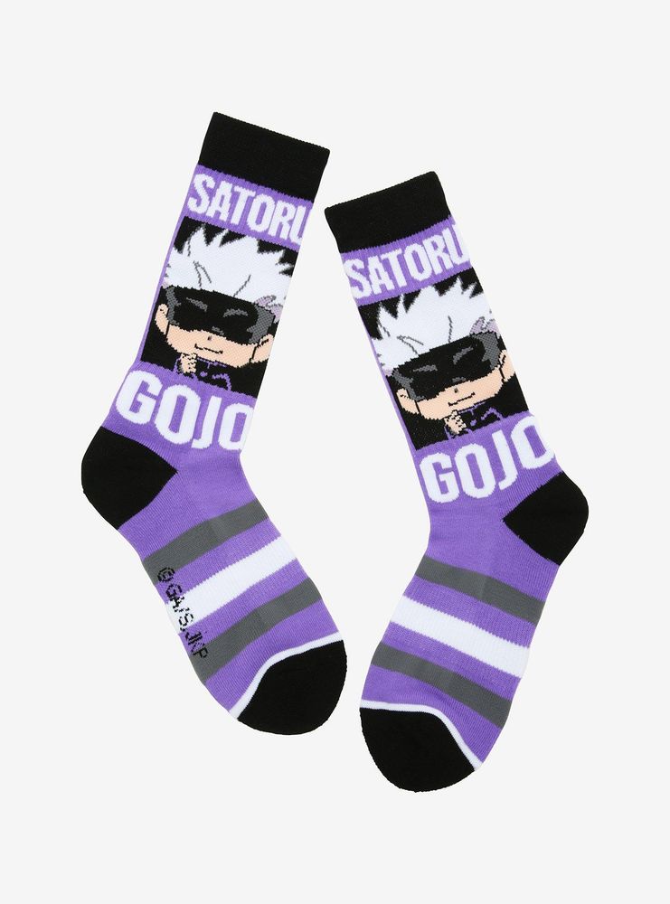Hot Topic Jujutsu Kaisen Chibi Gojo Satoru Crew Socks | Alexandria Mall