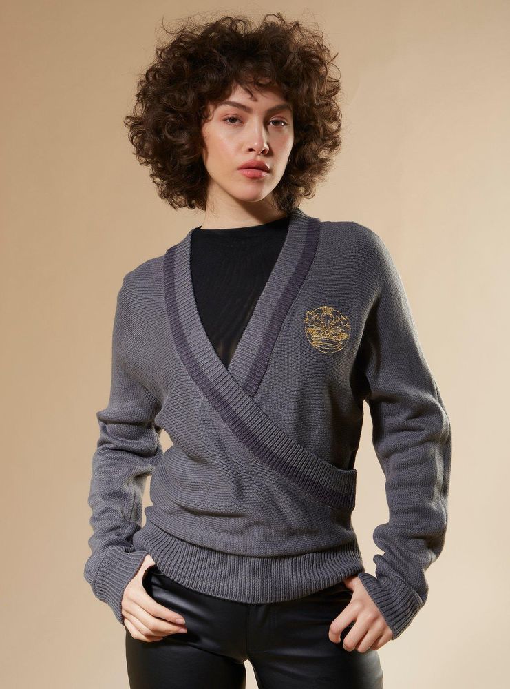 Hot Topic Outlander Crowned Thistle Crossover Girls Knit Sweater | Mall ...