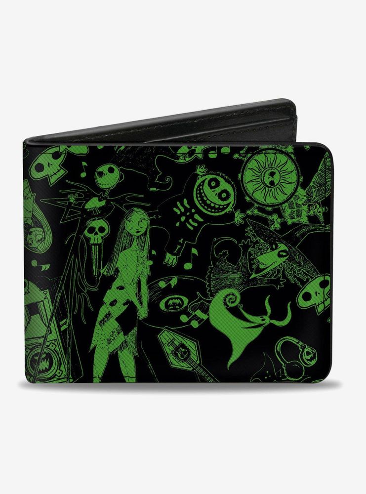 Boxlunch The Nightmare Before Christmas Characters Bifold Wallet | Mall ...
