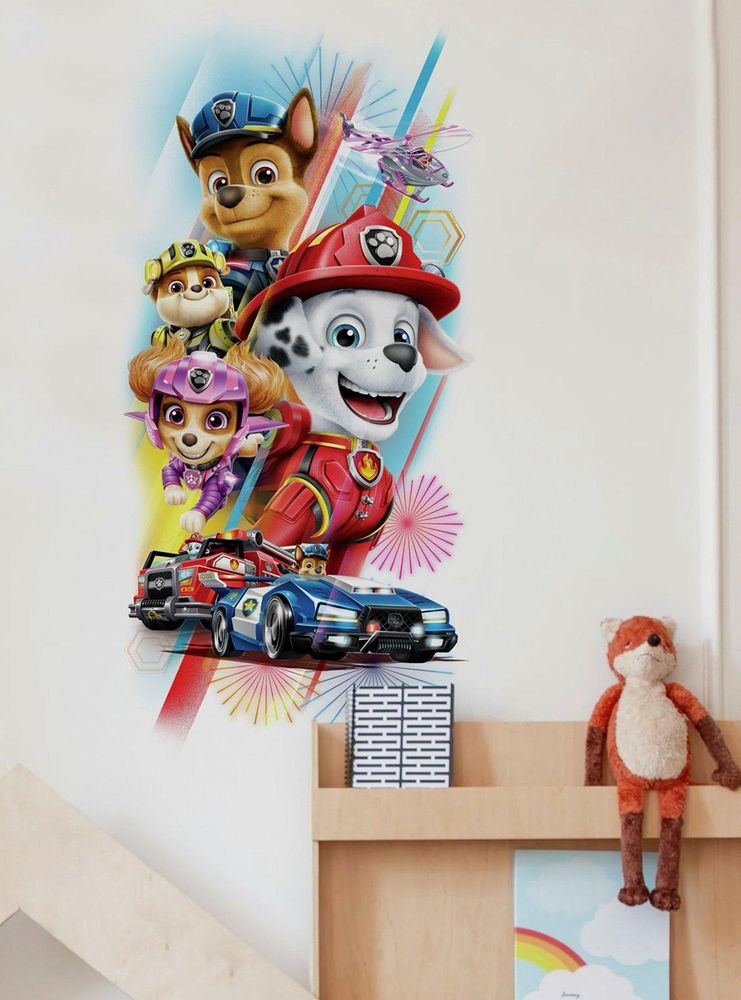 Paw Patrol Nickelodeon Paw Patrol Movie Peel & Stick Giant Wall Decals ...