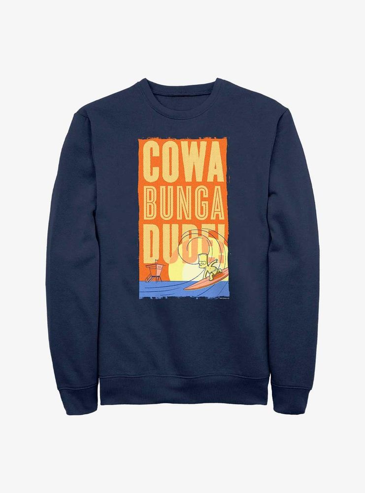 The Simpsons Cowabunga Dude Surfing Bart Sweatshirt | Mall of America®