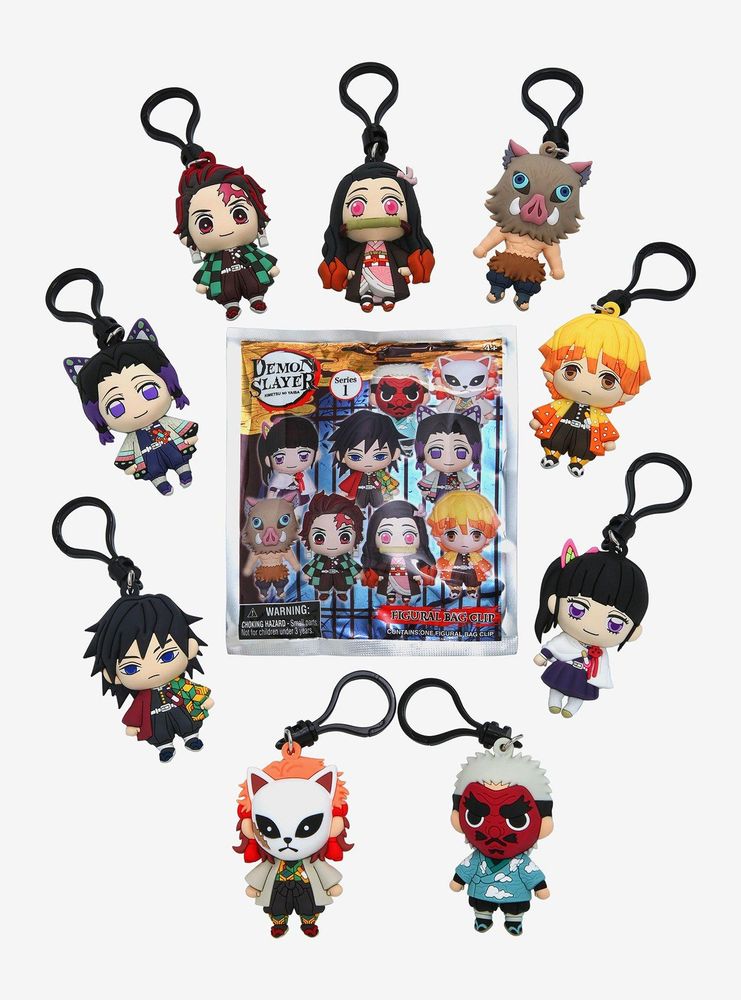 Hot Topic Demon Slayer: Kimetsu No Yaiba Series 1 Blind Bag Figural Key ...