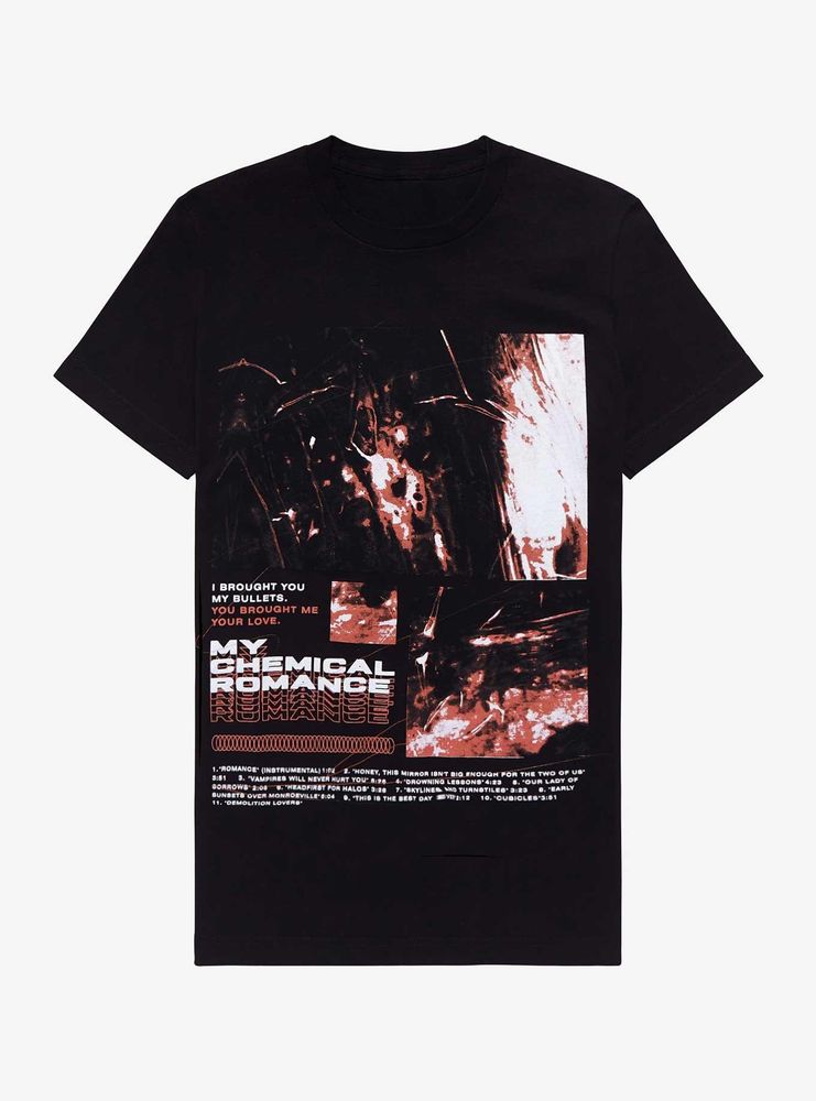 Hot Topic My Chemical Romance Brought You Bullets Tracklist T-Shirt ...