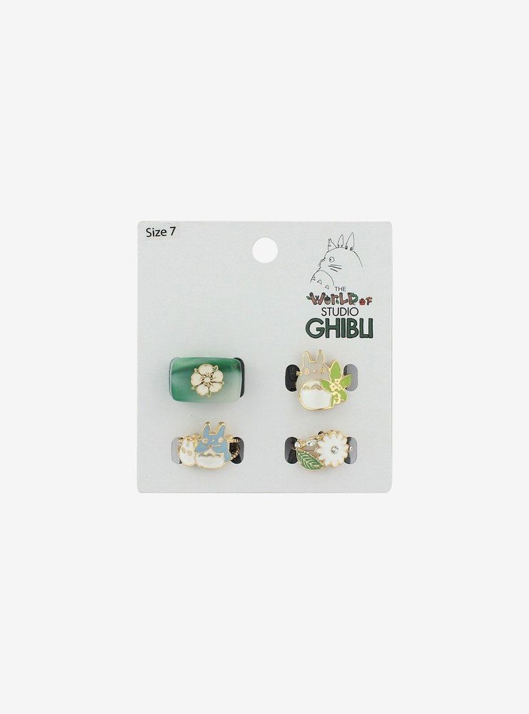 Hot Topic Her Universe Studio Ghibli My Neighbor Totoro Floral Ring Set ...