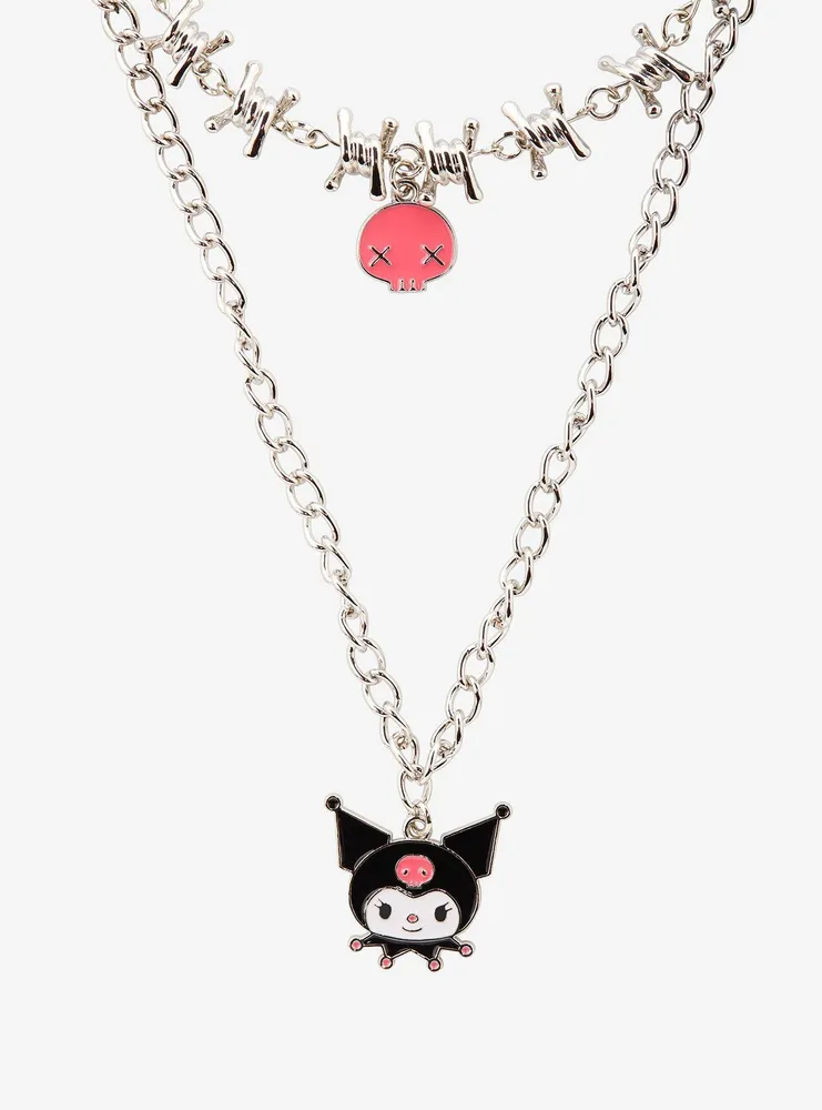 Hot Topic Kuromi Skull Barbed Wire Necklace Set | Hamilton Place